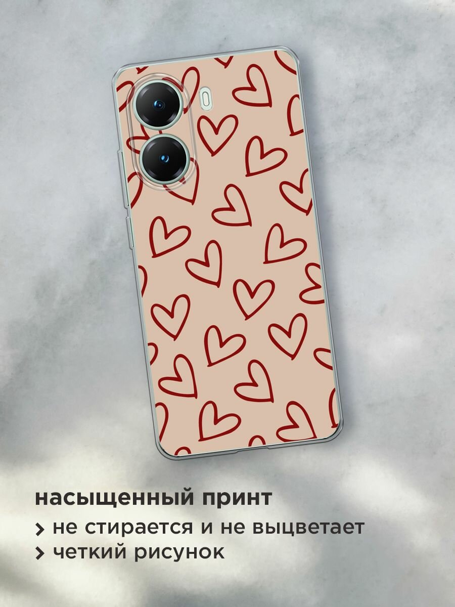 Чехол на Poco X7 Pro / Поко X7 Про с принтом "Little hearts doodles 1 - 14 февраля" — фото 1
