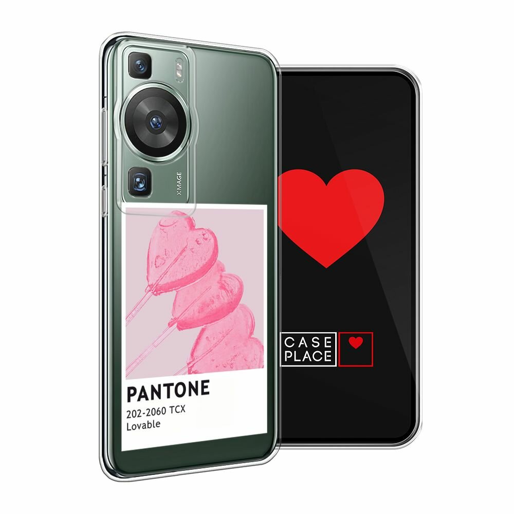 Чехол на Huawei P60/P60 Pro / Хуавей P60/P60 Про с принтом "Pantone Lovable 2 - 14 февраля", прозрачный — фото 1