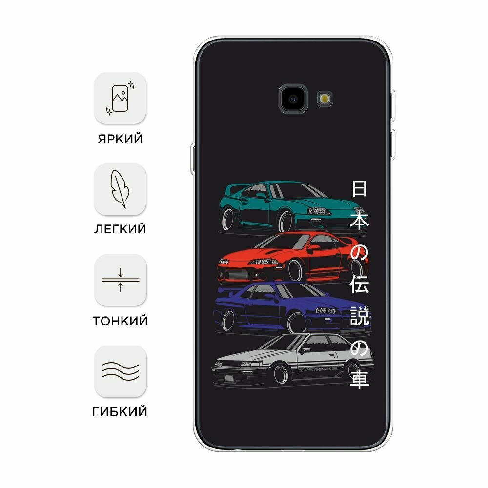 Чехол на Samsung Galaxy J4 Plus 2018 / Самсунг J4 Plus 2018 с принтом "JDM Legend cars" — фото 1