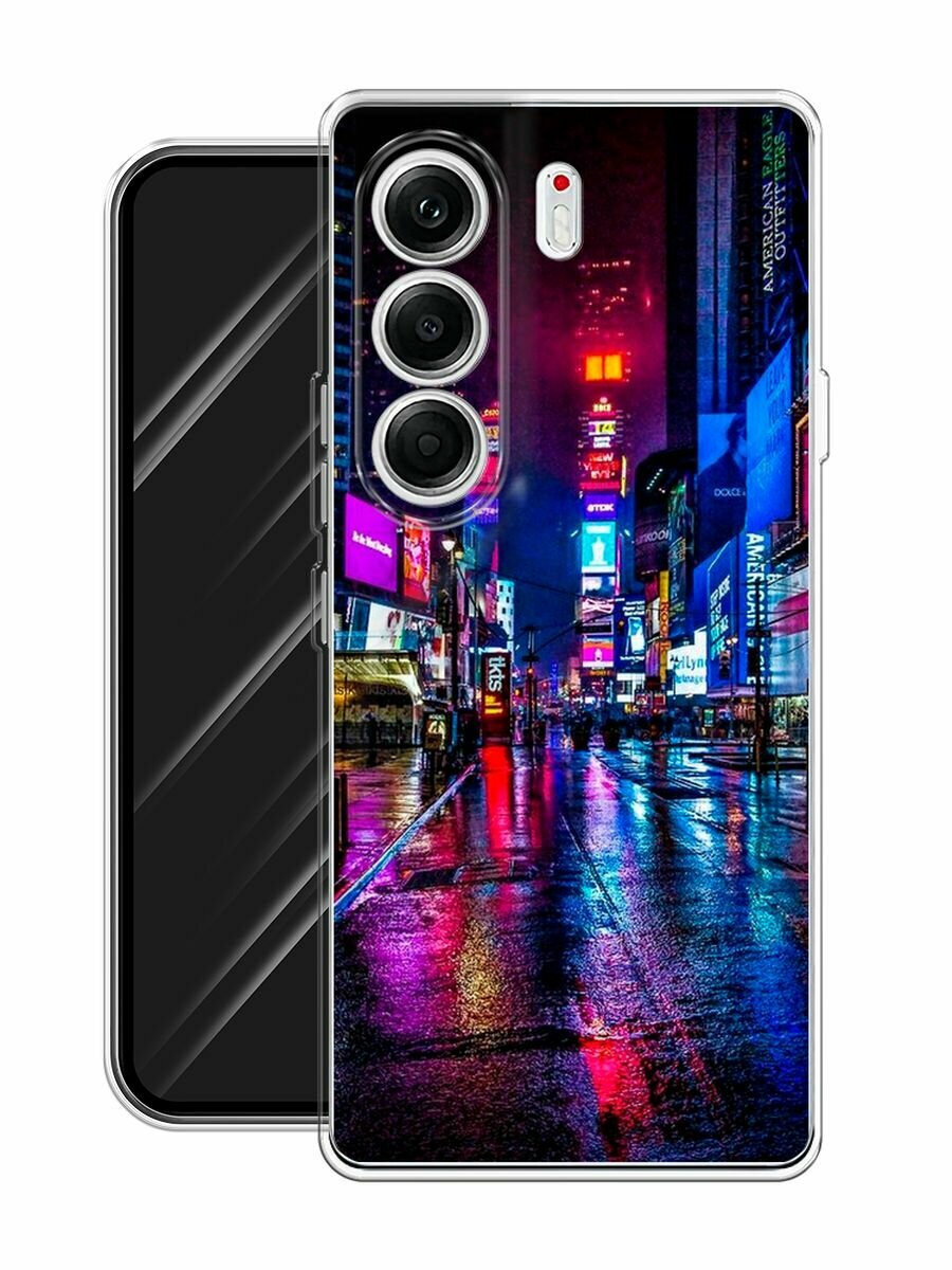 Чехол на Tecno Camon 40 Pro / Текно Камон 40 Про с принтом "Фиолетовая улица" — фото 1