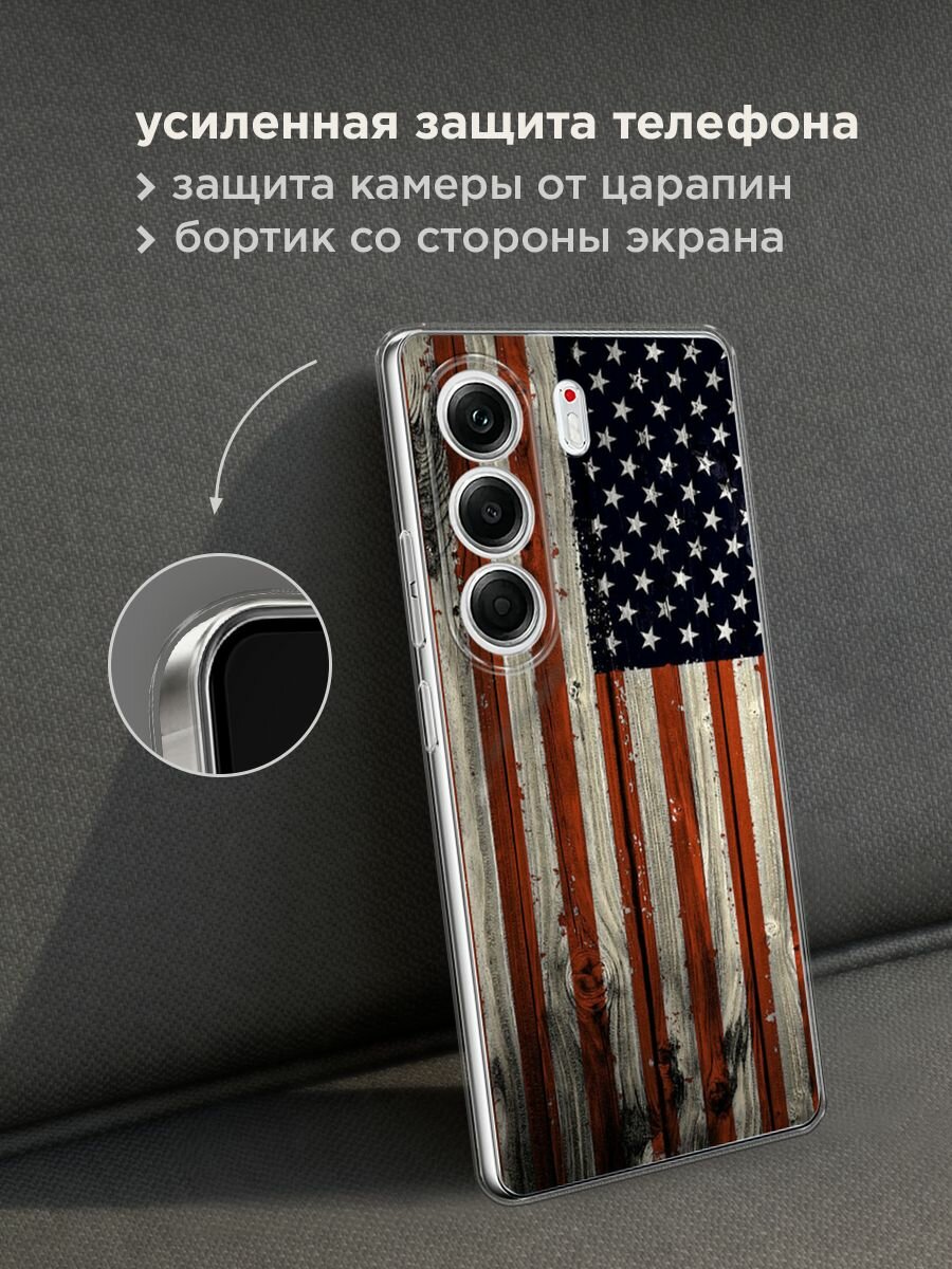 Чехол на Tecno Camon 40 Pro 5G / Текно Камон 40 Про 5G с принтом "США" — фото 1