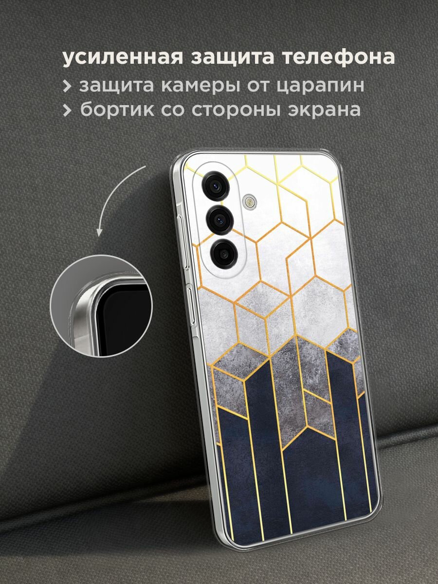 Чехол на Samsung Galaxy A17 / Самсунг А17 с принтом "Черно-белая мозаика" — фото 1