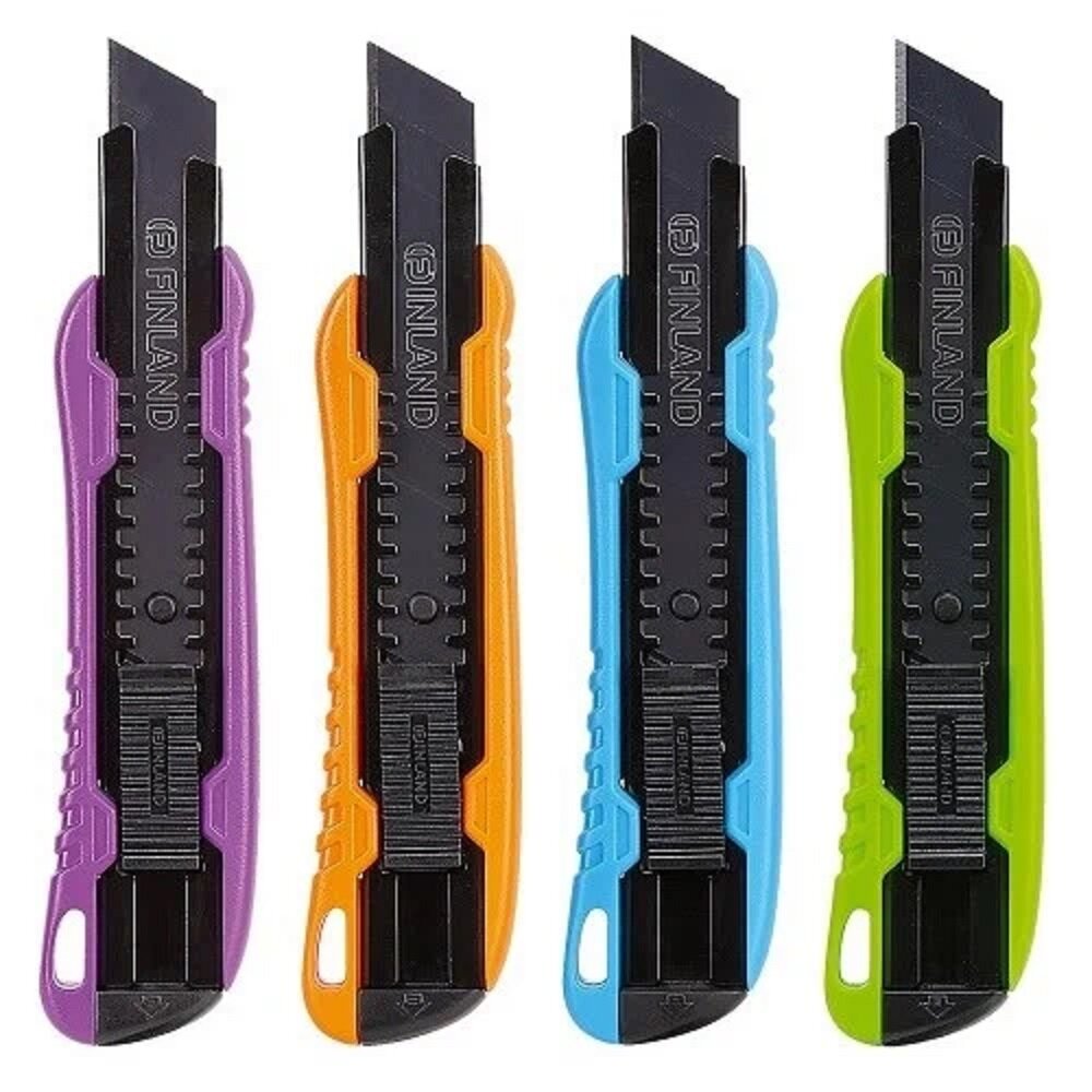 Нож строительный с лезвием Finland, с автоматическим фиксатором, 18 мм