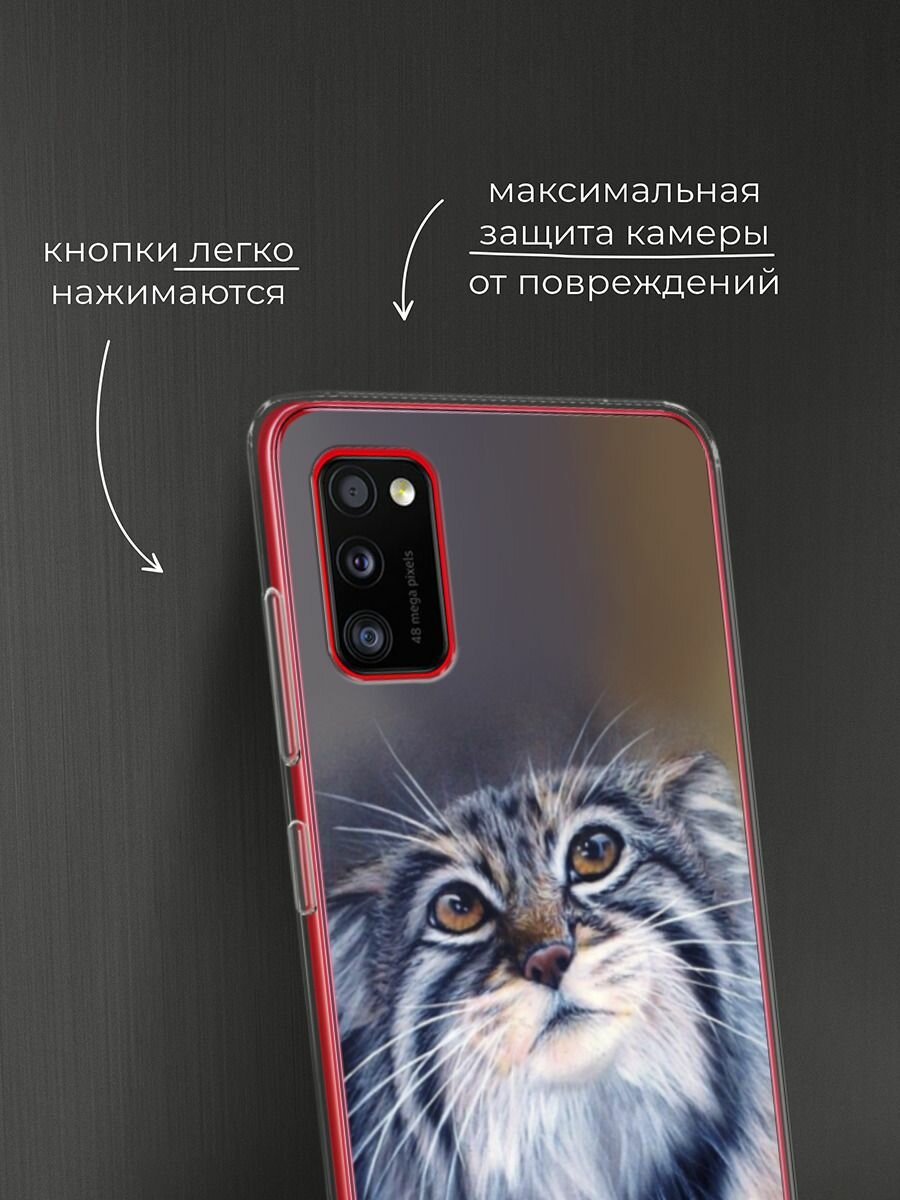 Чехол на Samsung Galaxy A41 / Самсунг Галакси А41 с принтом "Кот манул 2" — фото 1