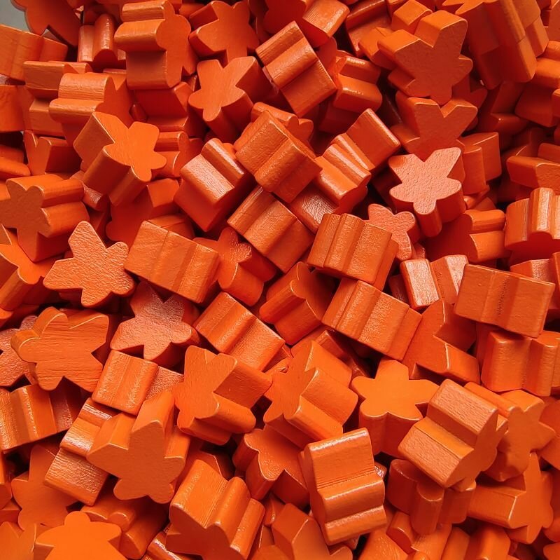 50 Meeples деревянных фигурок миплов 16 цветов (Каркассон) - аксессуары для настольных игр, запасные части