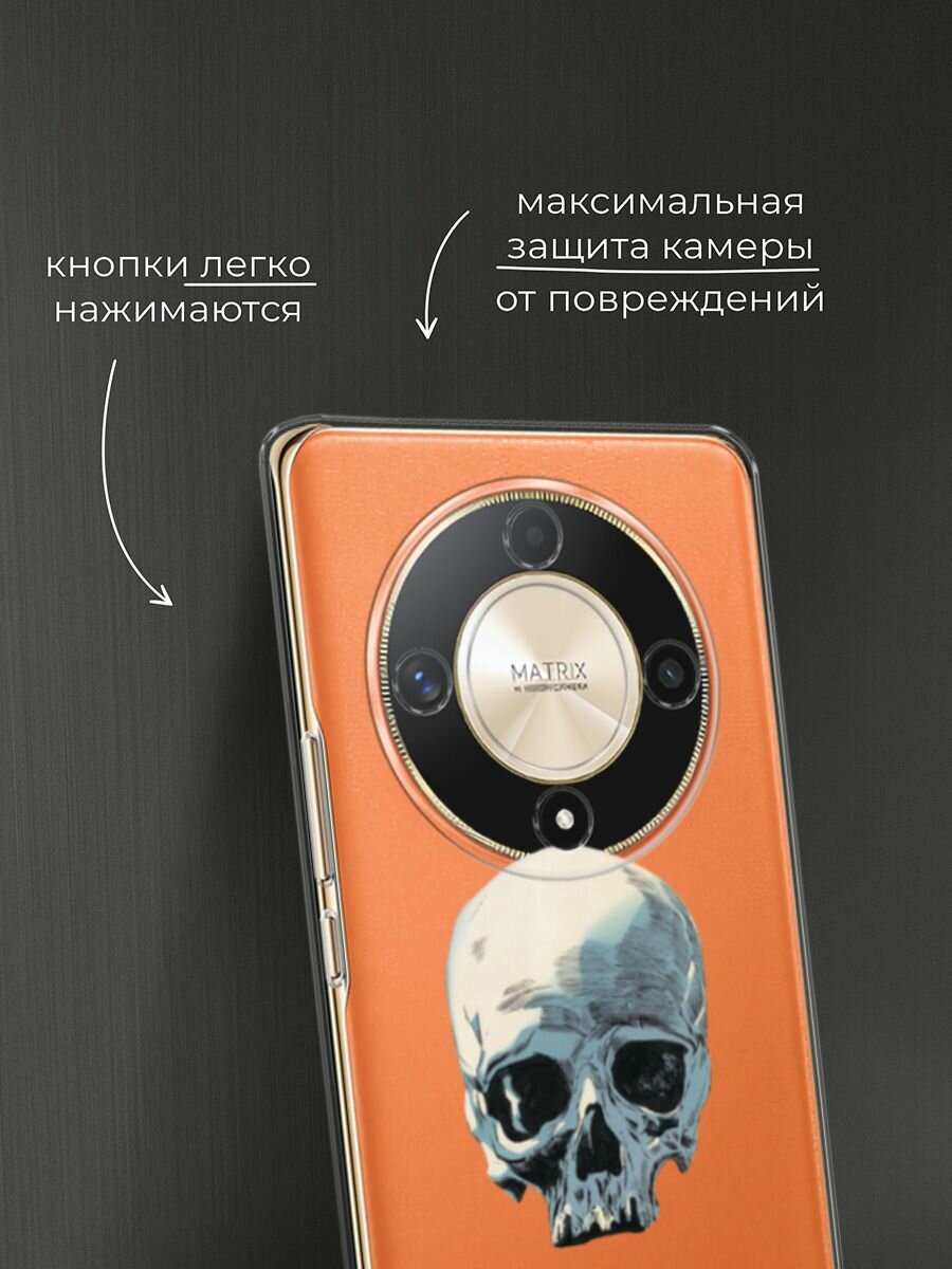 Чехол на Honor X9b / Хонор X9B с принтом "Гусар", прозрачный — фото 1