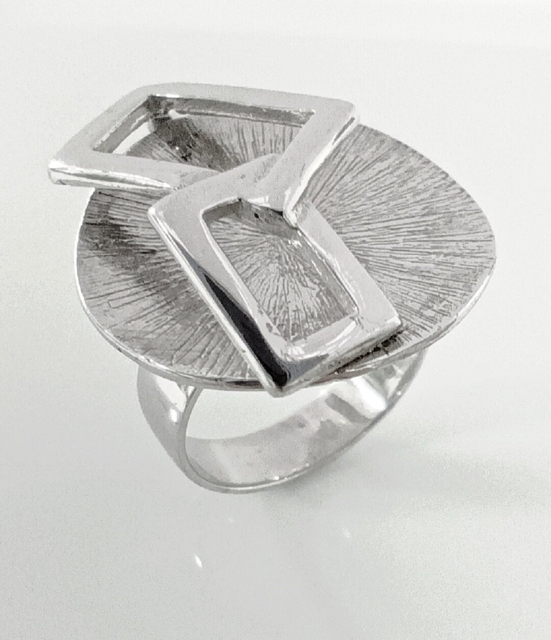 Перстень, серебро, 925 проба, родирование