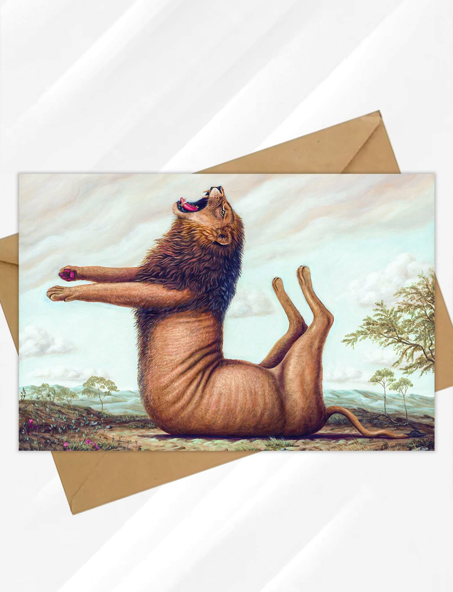 Открытка "Фитнес, йога" (подходит под рамку 10х15см, конверт, подставка)