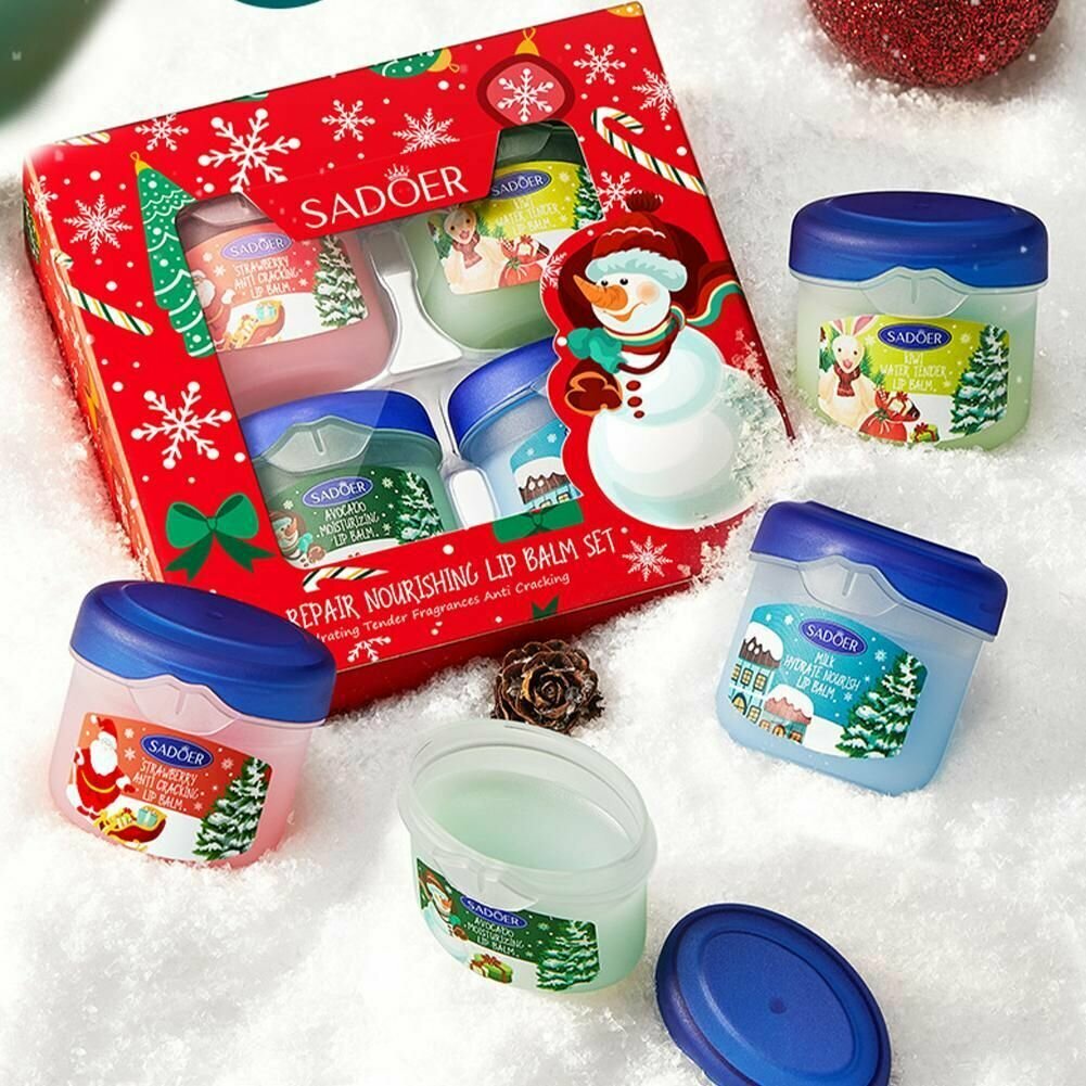 Набор бальзамов для губ Рождественские подарки