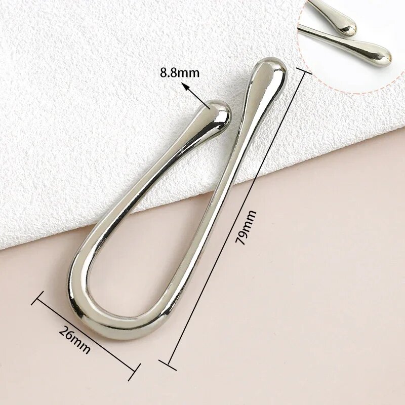 Металлические пряжки Meetee 2/4/10 шт. 10Pcs, 07-Silver