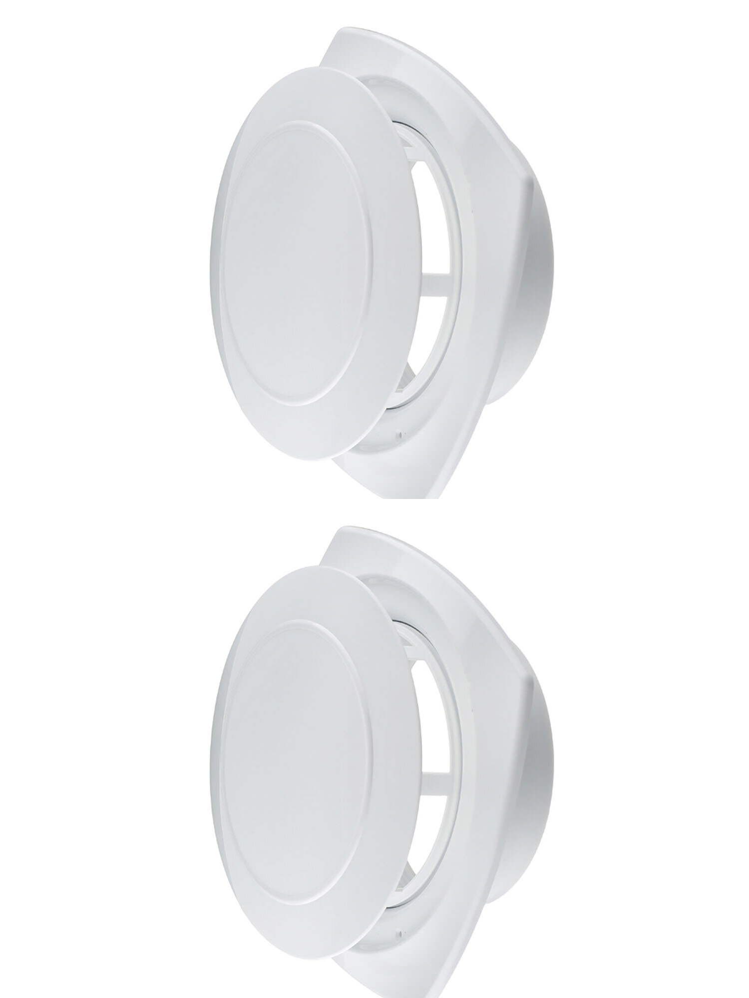 Анемостат вытяжной регулируемый с фланцем d160 мм белый (2 шт.)