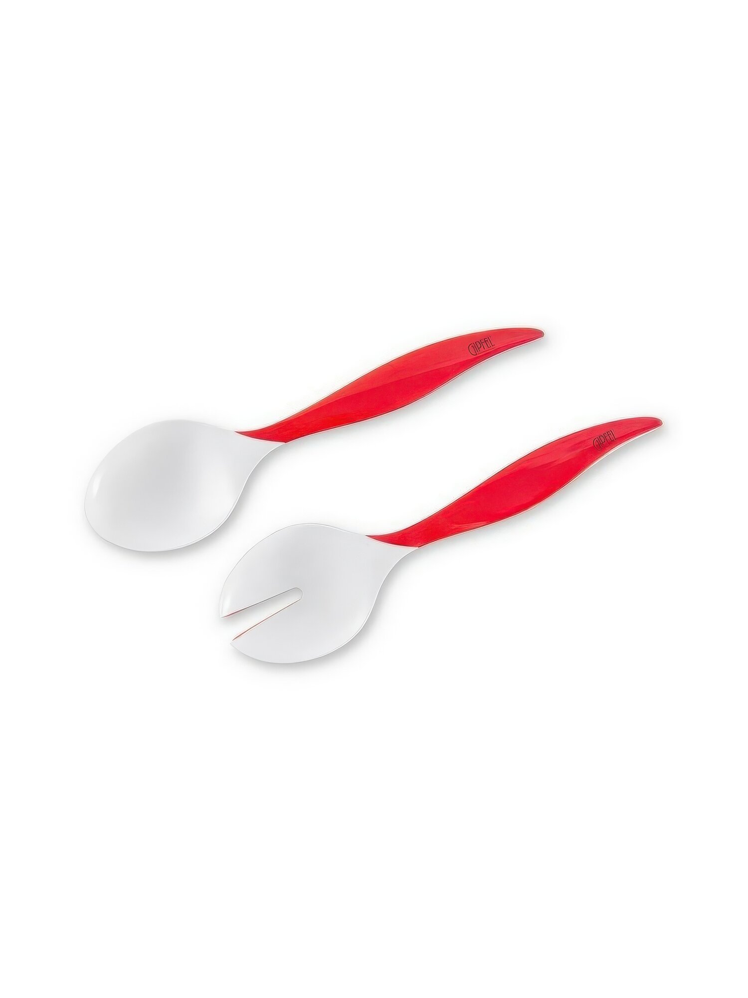 Набор приборов для салата Gipfel Lumino 9483, пластик, белый/красный