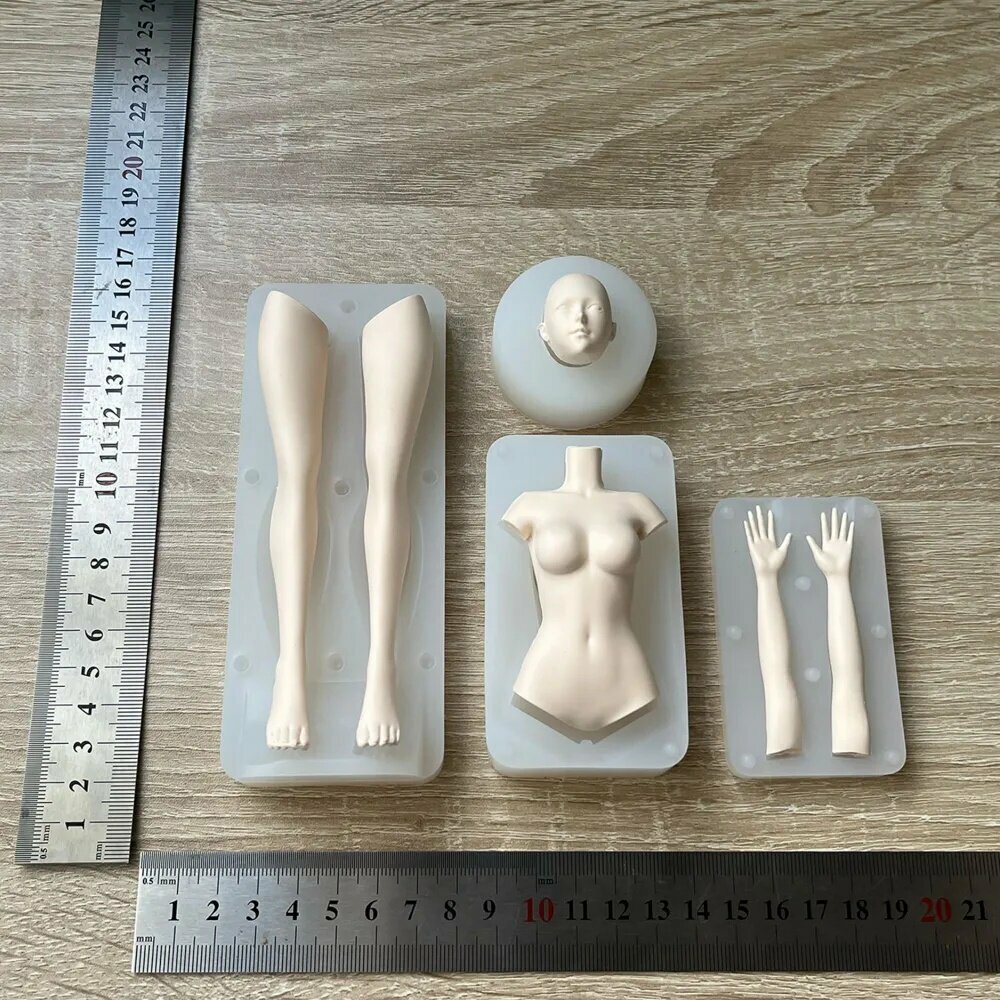 PLUM силиконовая форма для женской аниме-куклы универсальная форма взрослого тела, лица, рук, ног (23 см с головой)