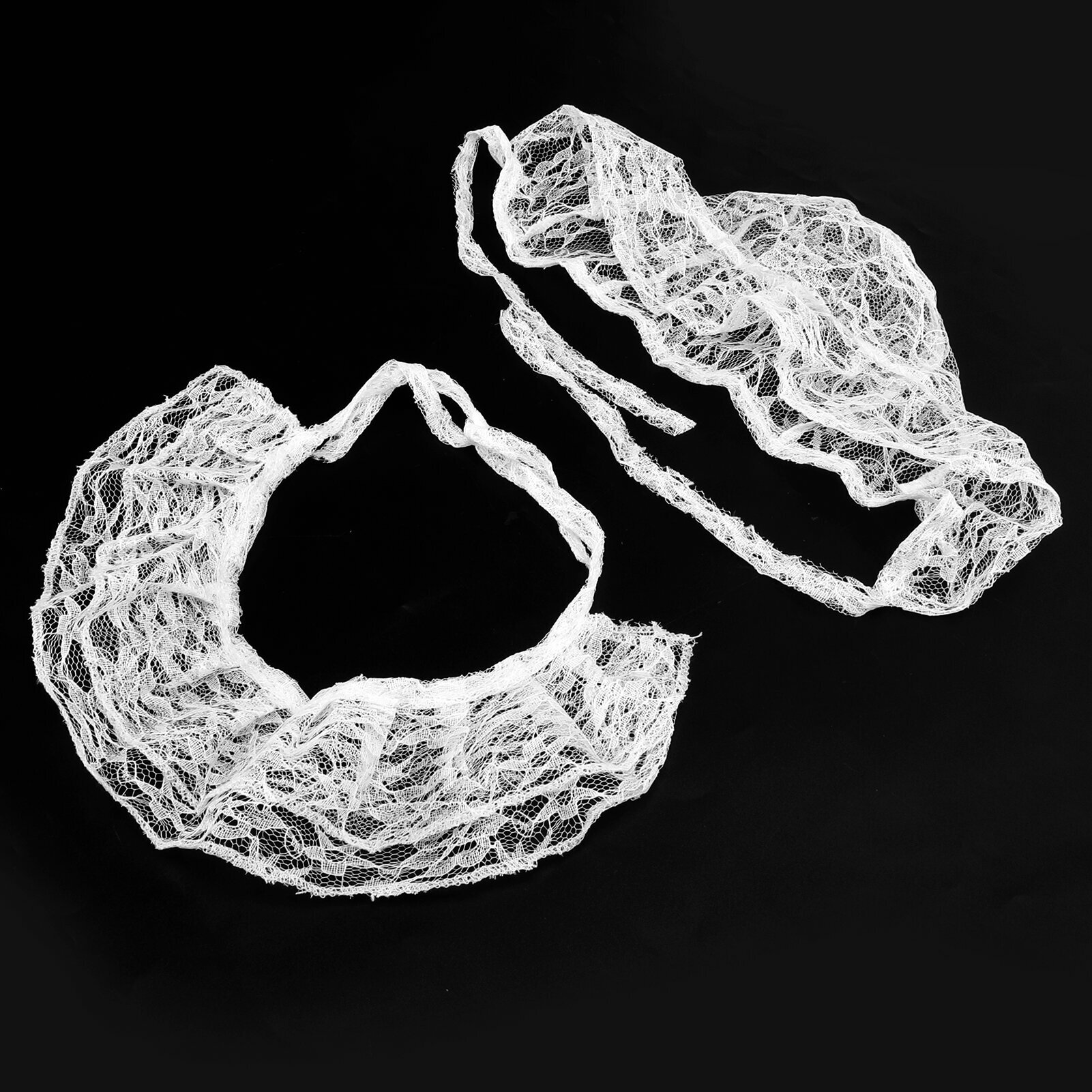 Милая кружевная бандана для кошек, регулируемая дышащая белая пряжа для домашних животных, кружевной нагрудник, шляпа, костюм для домашних кошек, собак, м