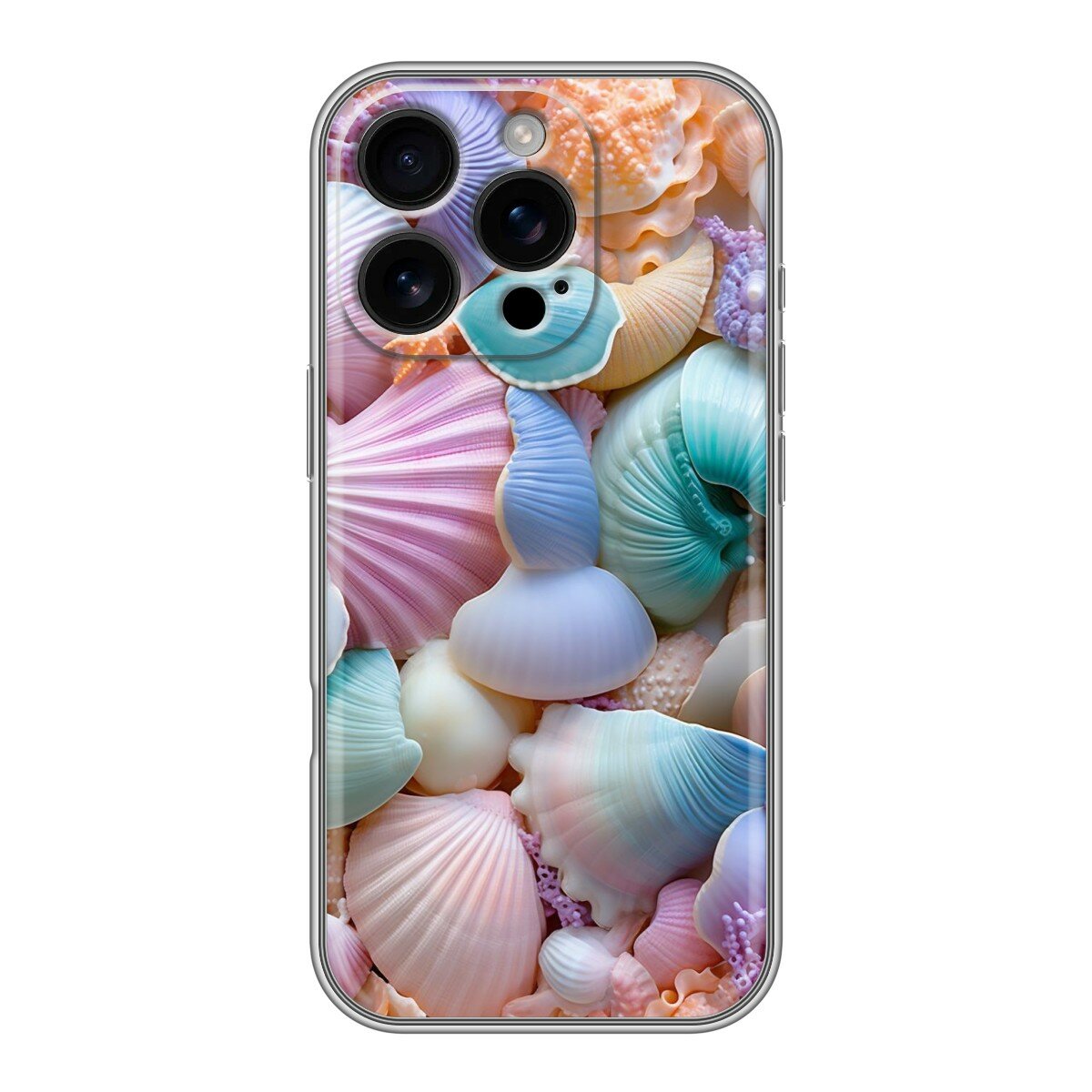 Чехол для Iphone 16 Pro с принтом Ракушки (Айфон 16 Про) — фото 1
