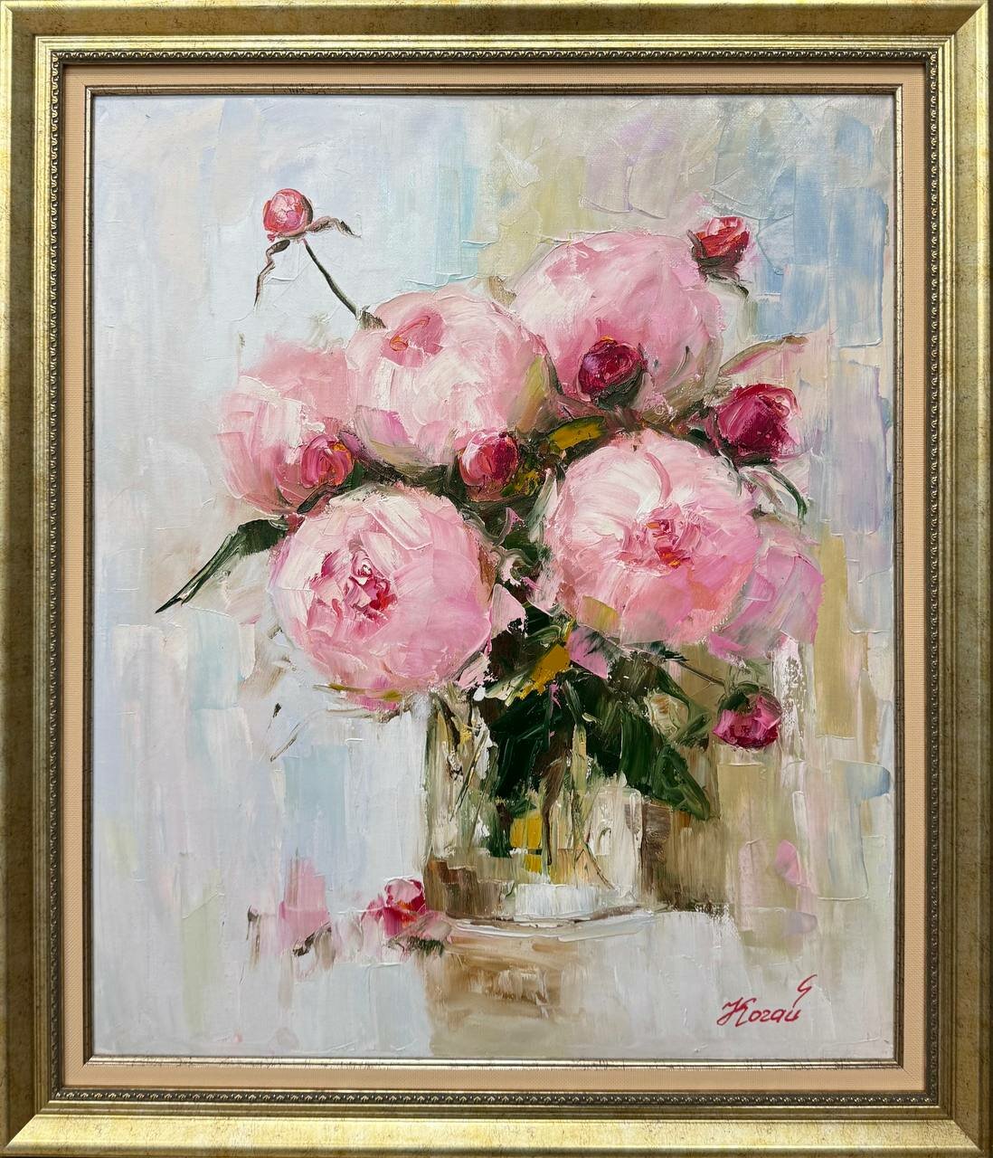 Картина маслом на холсте, цветы "Радость лета", 60х50 см. Автор Когай Жанна