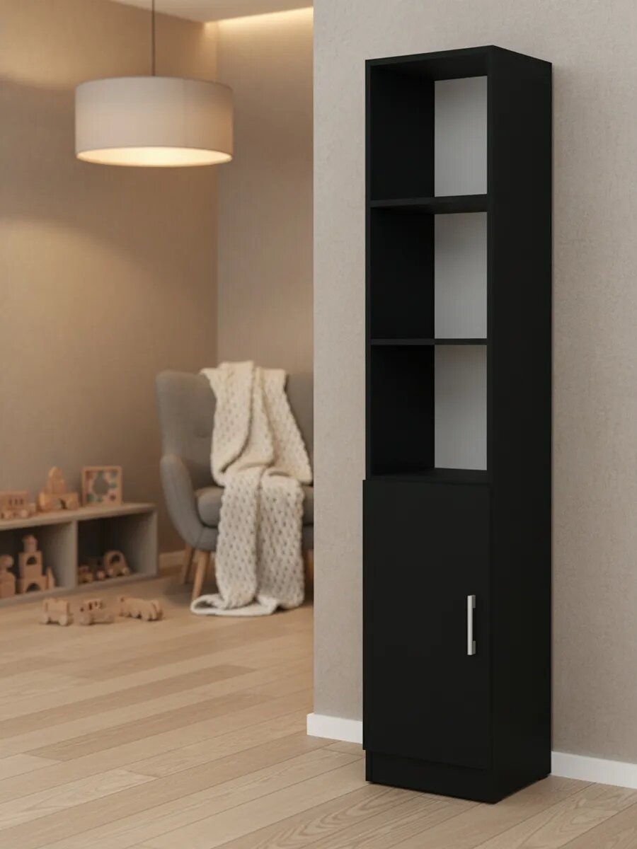 Деревянный шкаф пенал FRESTER распашной с полками для одежды, от производителя