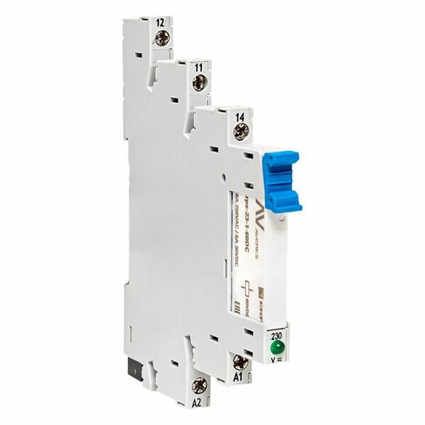 Реле промежуточное РП slim 23/1 6А 230В AC с розеткой в сборе, EKF RPS-23-1-60-RMS230AC (1 шт.)