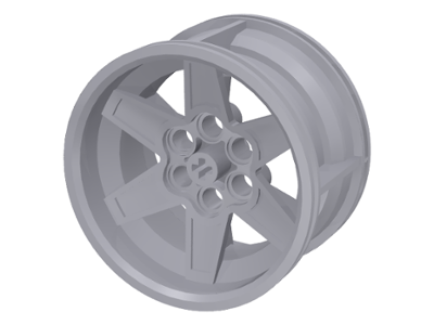 Колесный диск LEGO Wheel 56mm D. x 34mm Technic Racing Medium, 6 Pin Holes, 15038 Light Bluish Gray N