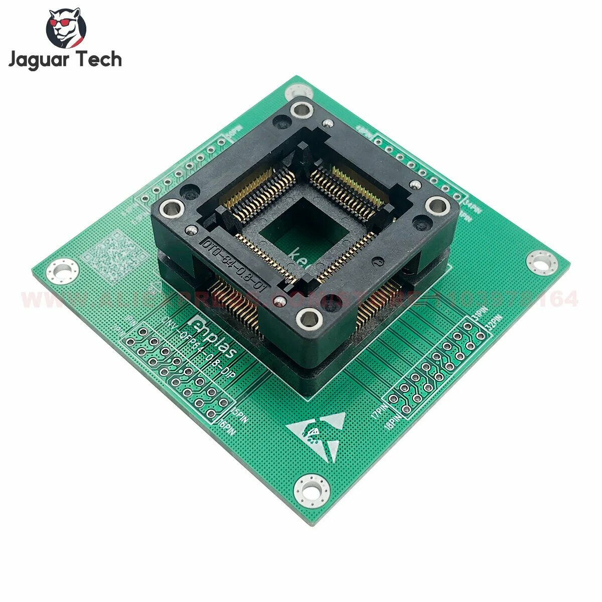 ENPLAS OTQ-64-0.8-01 QFP64 адаптер для программирования IC старение прожига испытательное сиденье тестовое гнездо стенд 0,8 мм