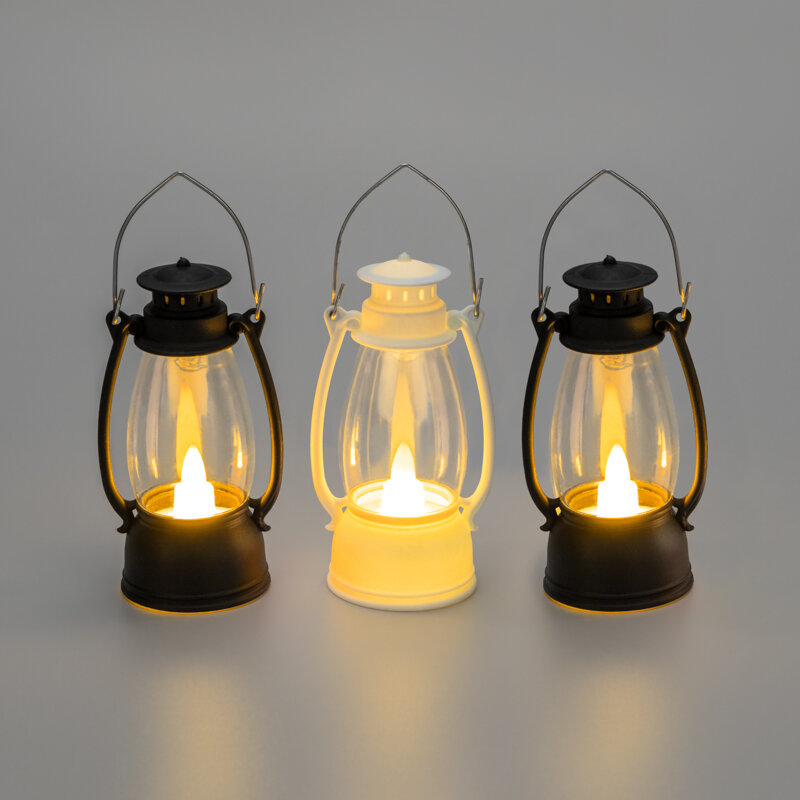 Лампы светодиодные Neon-Night Декоративный фонарь со свечкой 9,5см, цвет корпуса белый/черный, цвет свечения теплый белый, питание 3xLR1130 (в комплекте) NEON-NIGHT, 12шт