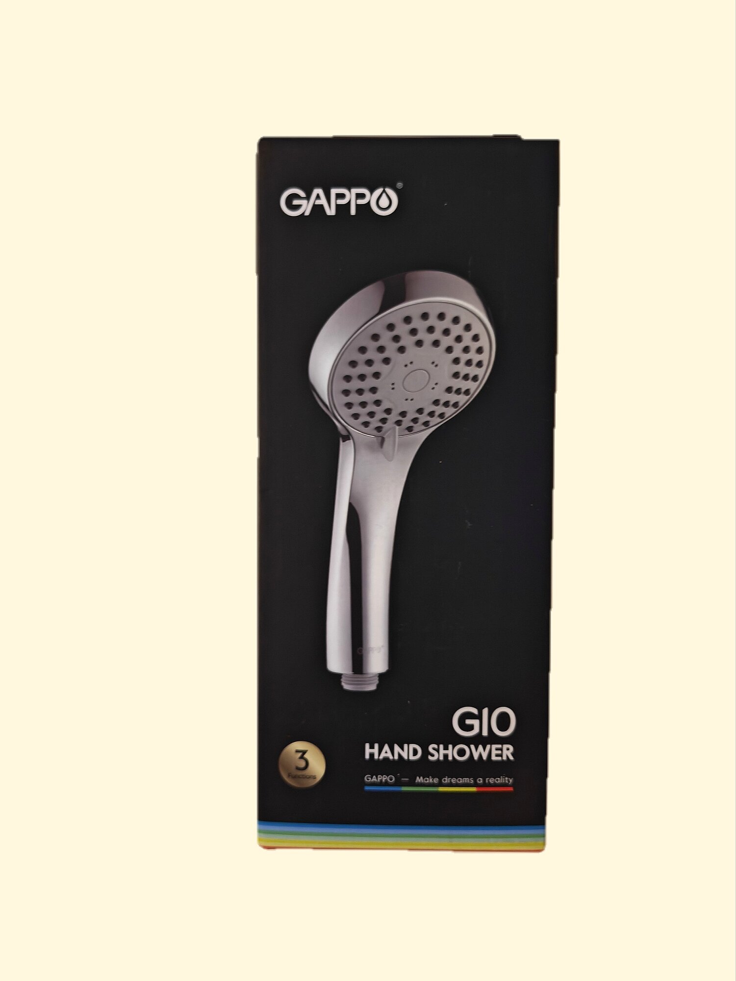 Душевая лейка Gappo G10, хромированная, антиизвестковое покрытие, 3 режима