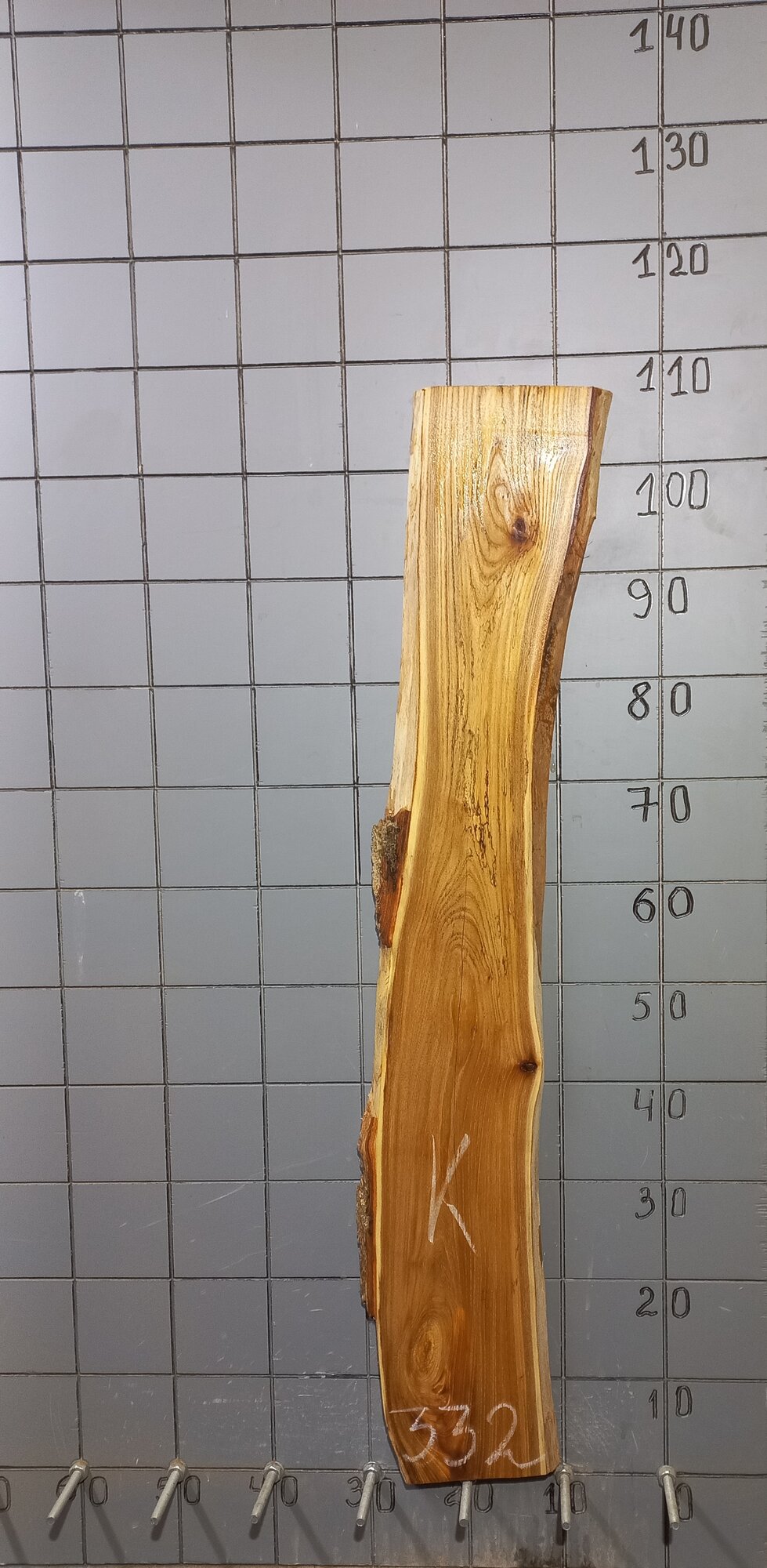 Слэб "Доклес" № 332, карагач, антисептический, необрезная, 2.2х15х100 см