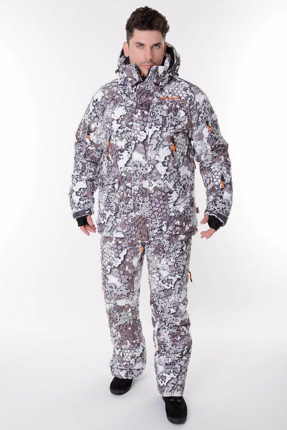 Костюм зимний "TRITON PRO", до -45, Мембрана вельбоа, белый, 64-66/180-188