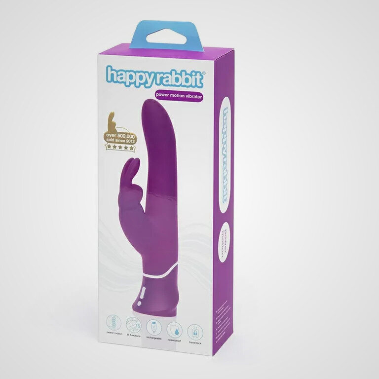 Вибратор с клиторальным стимулятором Curve Power Motion фиолетовый HAPPY RABBIT Curve Power Motion Вибратор 1 шт