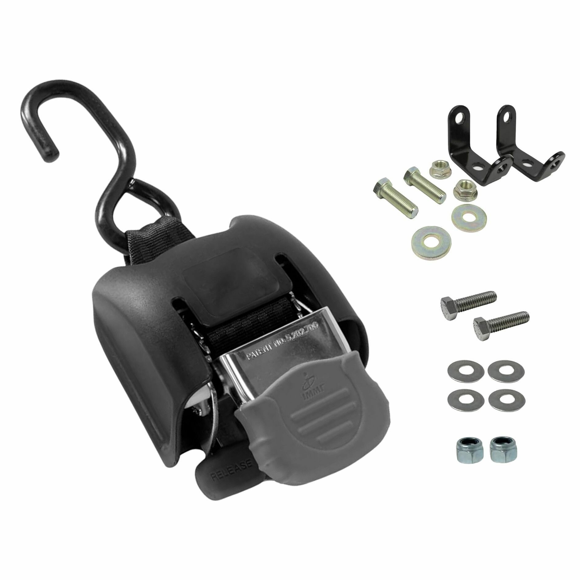 Сверхбольшой высокопрочный утягивающий ремень для прицепа лодки на открытом воздухе с ретракторным механизмом и безопасным ремнем