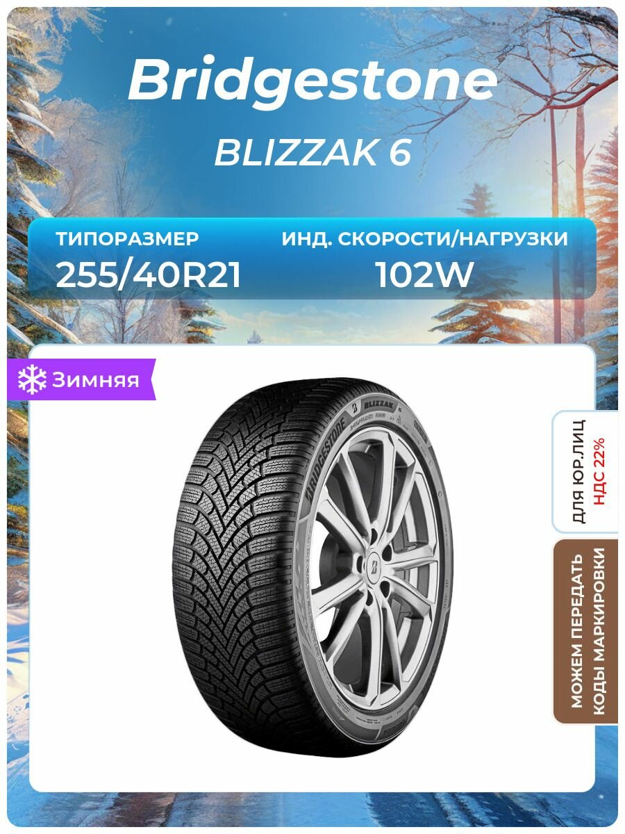 Шина Bridgestone BLIZZAK 6