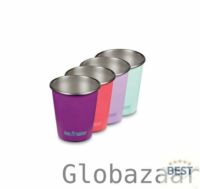 Набор одностенных стаканов Klean Kanteen Kid Cup 10oz (296 мл) Butterflies - 4 шт