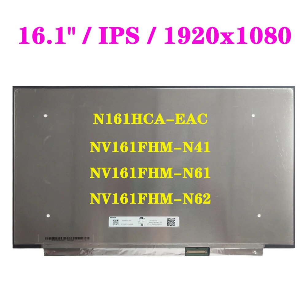N161HCA-EAC Fit NV161FHM-N41 NV161FHM-N62 IPS 16,1 "панель FHD 1920x1080 ЖК-экран для ноутбука EDP 30 контактов