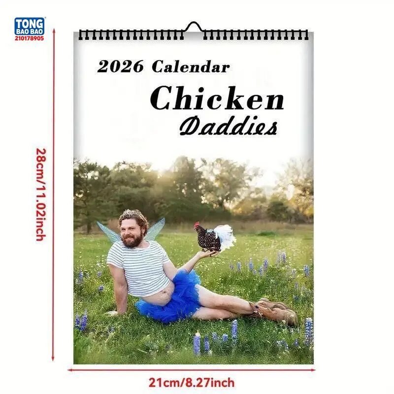 Календарь 2026 г, Настенный перекидной, Chicken Daddies, 21х31 см