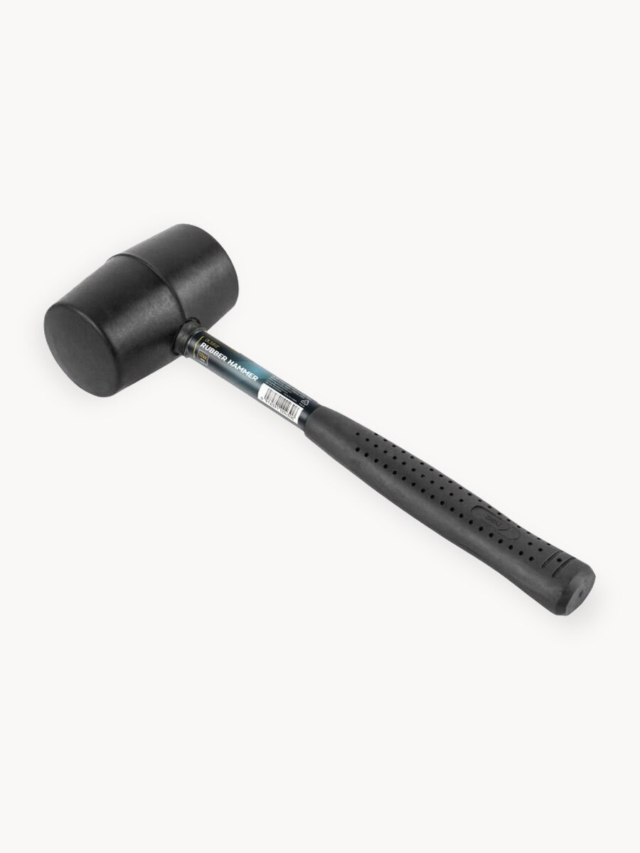 Киянка резиновая со стальной ручкой 270мм Deli DL5612 (340гр, обрезиненная рукоять)