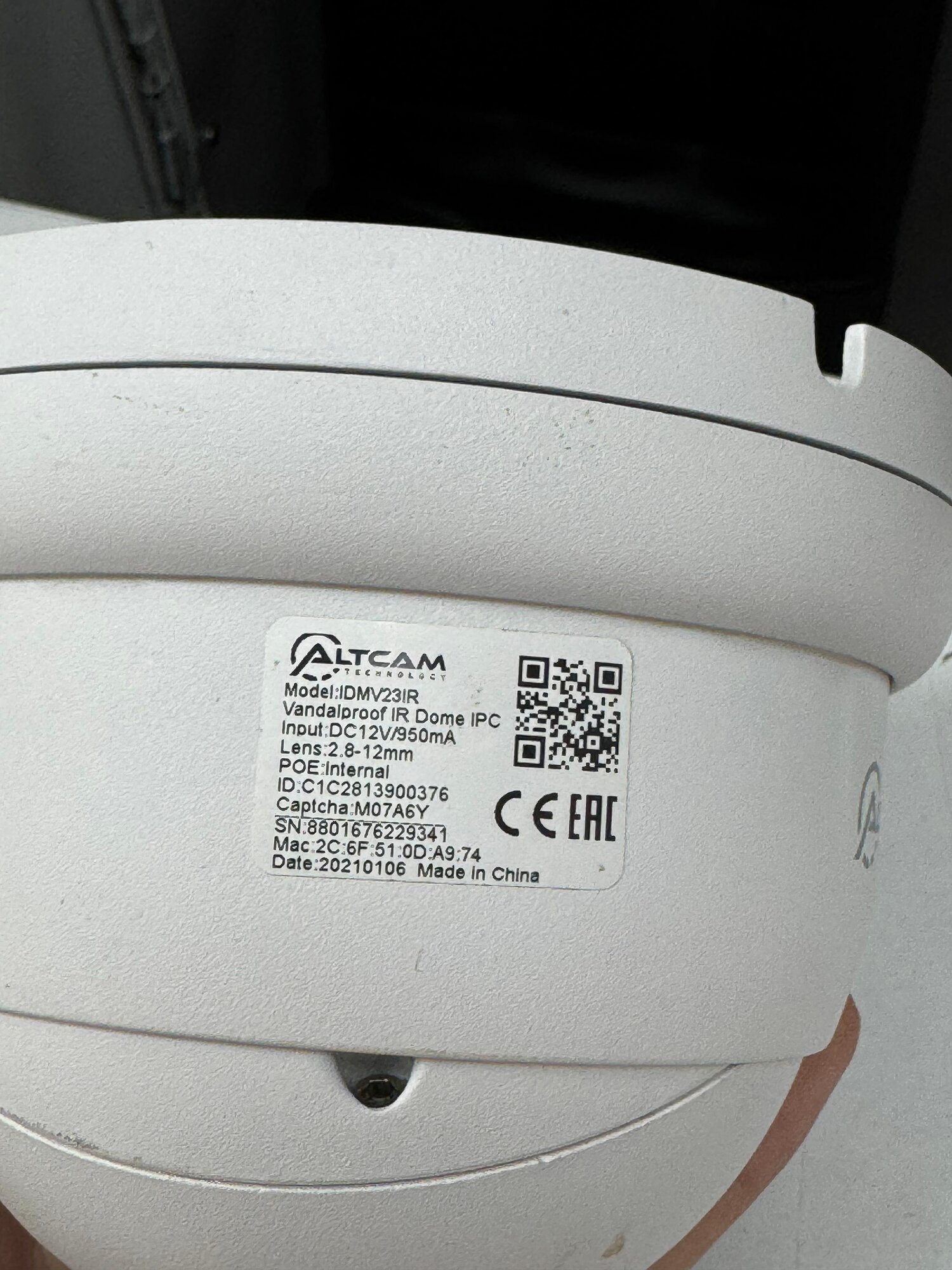 IP-камера видеонаблюдения AltCam IDMV23IR 1/2,8" CMOS Sony Starvis, 1920×1080 — фото 1