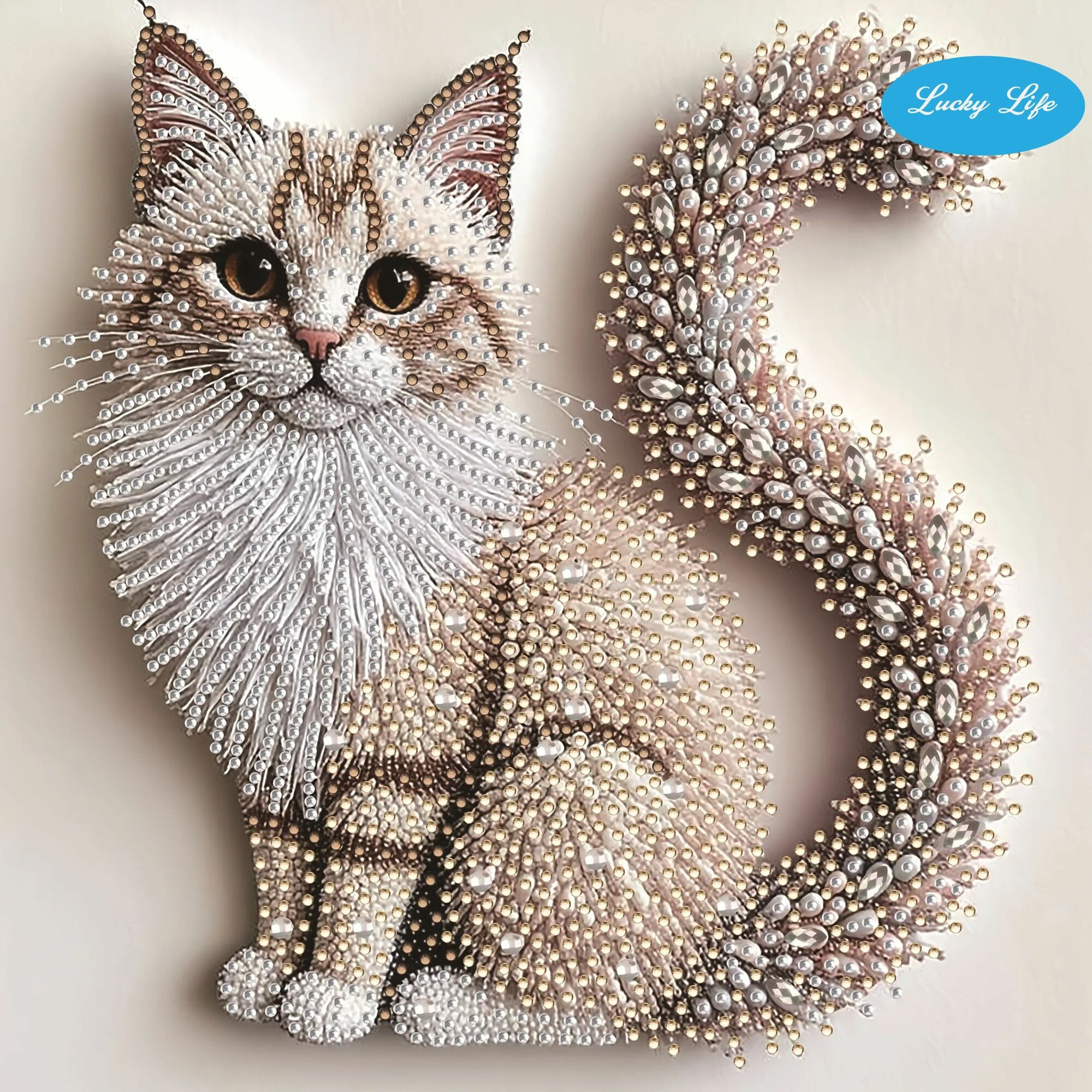 Алмазная мозаика "Кошка" Картина стразами Алмазное хобби 30х30см