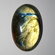 Лабрадор кабошон, натуральный камень, 40х26х4 мм, Мадагаскар, "True Stones"