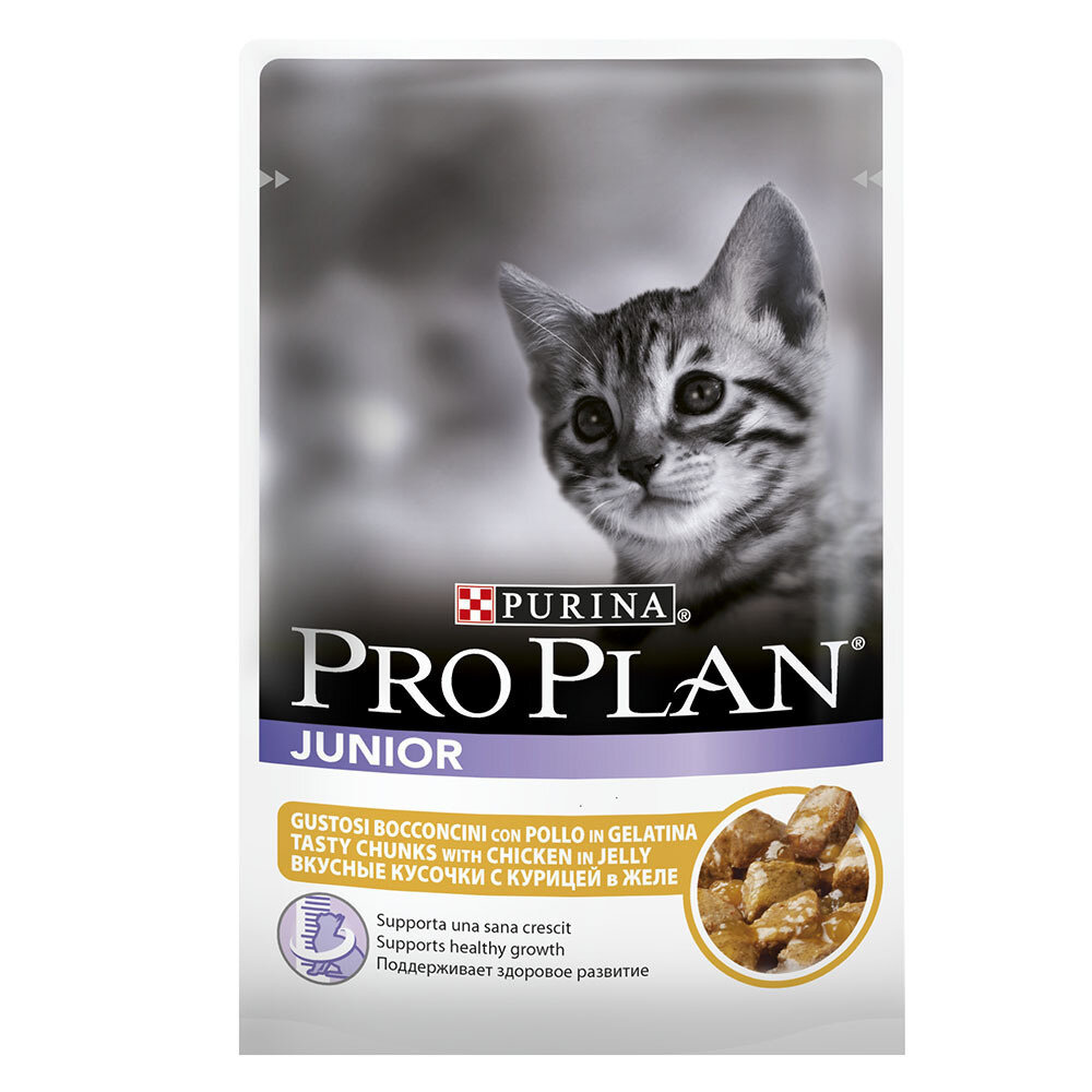 Purina PRO PLAN Original Kitten Корм консервированный для котят, кусочки курицы в желе, 85 г