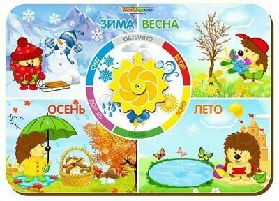 WoodLandToys Бизиборд. Времена года (дерево) (от 3 лет) 112203, (ООО "сибирский сувенир")