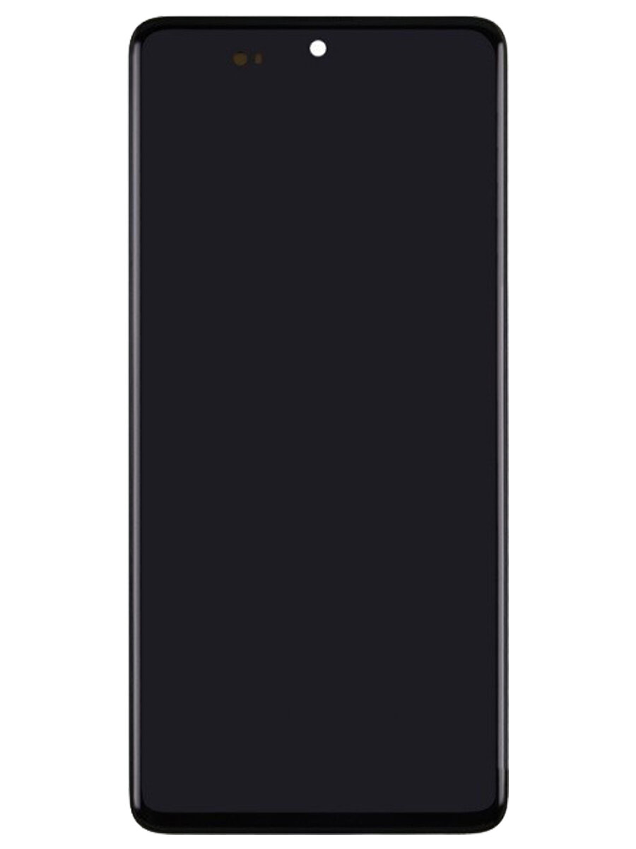 Дисплей для Samsung A715F Galaxy A71 модуль с рамкой Черный - (OLED) (Full Size)