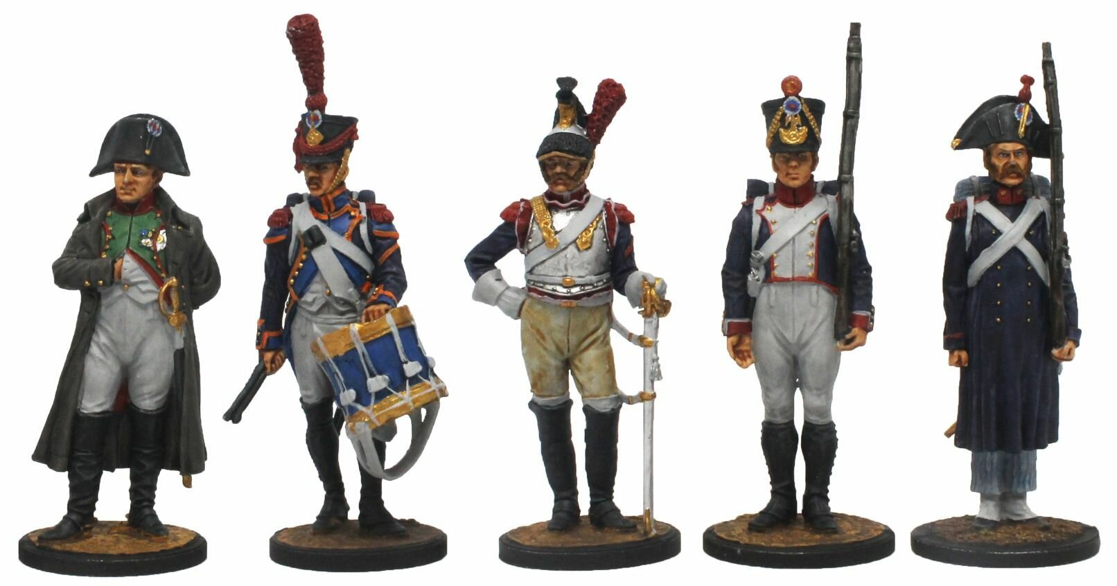 "Наполеоновские войны: Французская Армия" №1ЕК (5 п1) набор оловянных солдатиков полуколлекционный покрас в картонной коробке