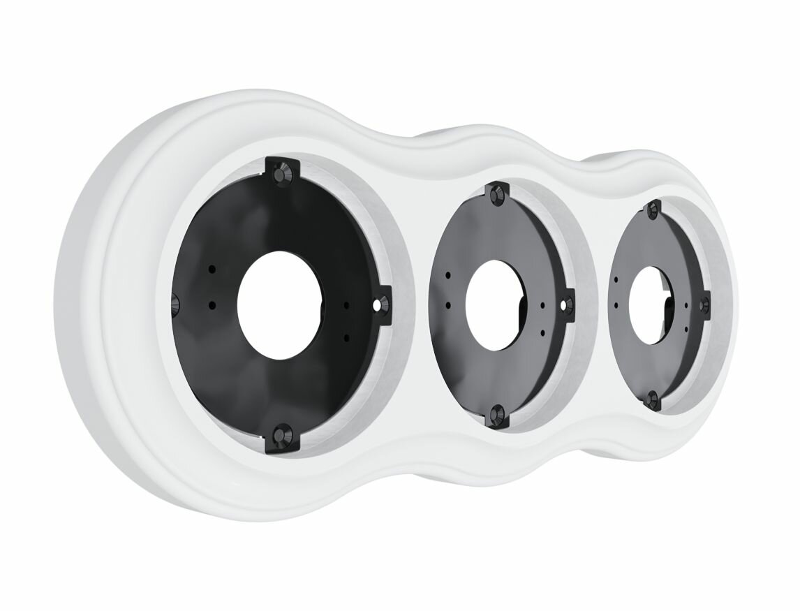 Рамка 3-местная деревянная, МезонинЪ, серия Аврора, цвет Белый