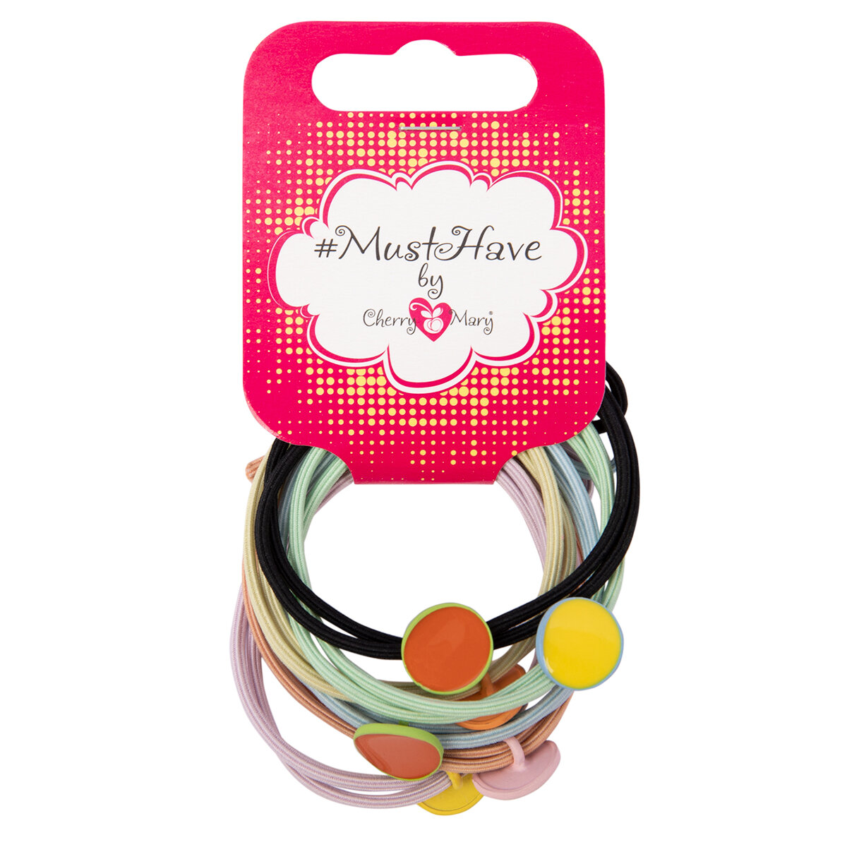 Набор резинок для волос "CHERRY MARY" TR07028 6 шт №01 ассорти