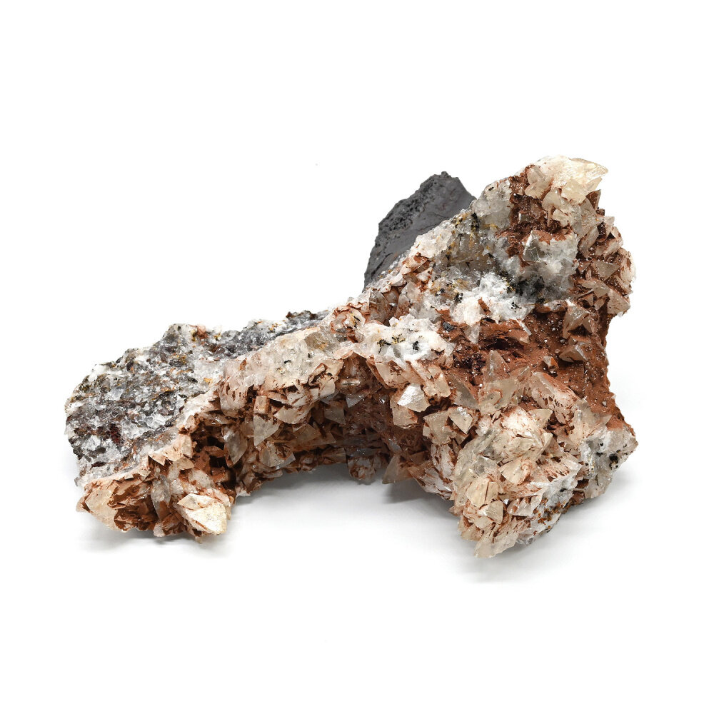 Кальцит на гематите кристаллическое образование 92*62*30мм, 115г .