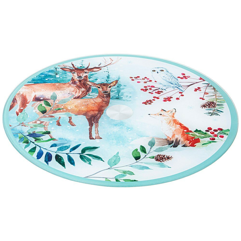 Тортовница вращающаяся "Зимняя сказка" D=32 см H=3 см