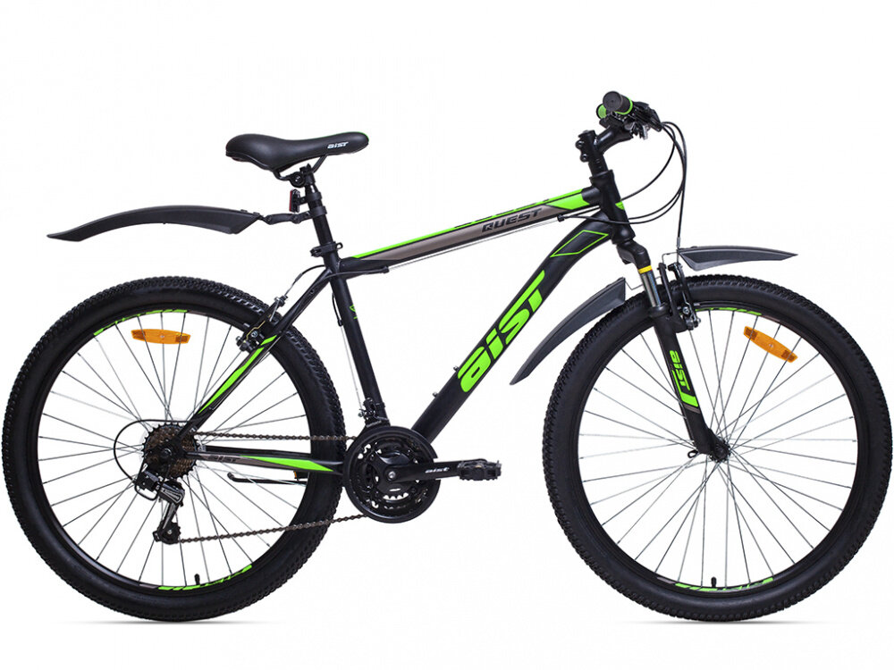 Велосипед Аист Quest V 26"м (рама 20", черный/зеленый)