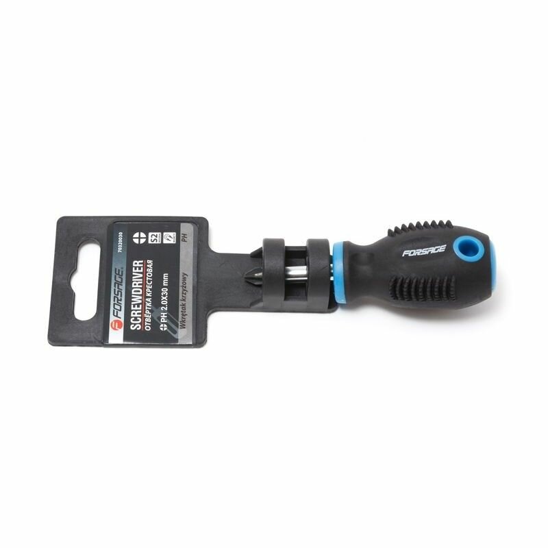 Отвертка крестовая магнитная "Profi" S2 PH1.0х30мм, на пластиковом держателе