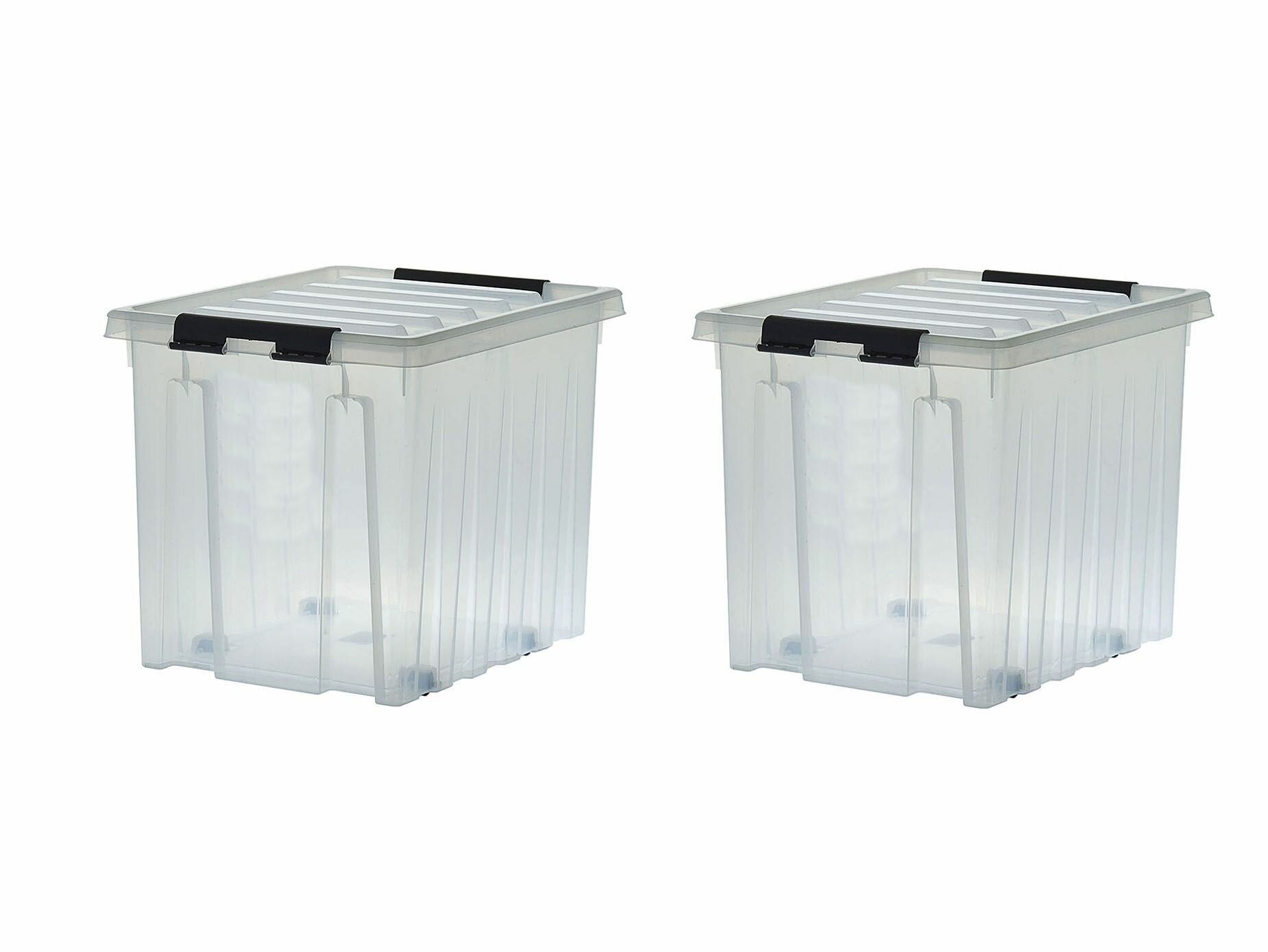 Контейнер для хранения Rox Box 500х390х405 мм 50 л с крышкой и роликами (2 шт.)