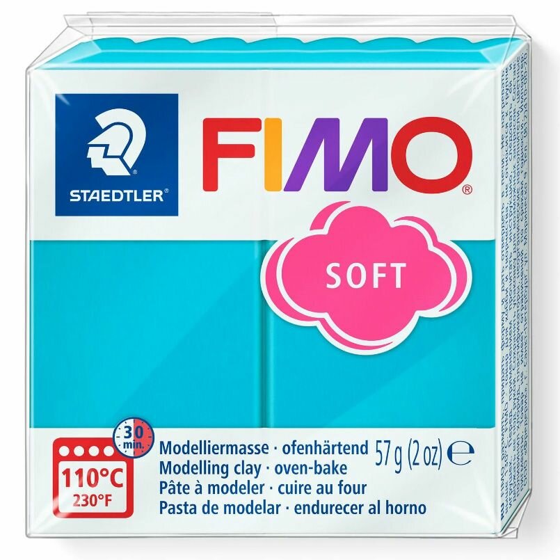 Глина полимерная для лепки Fimo Soft, запекаемая, 57 гр Перечная мята